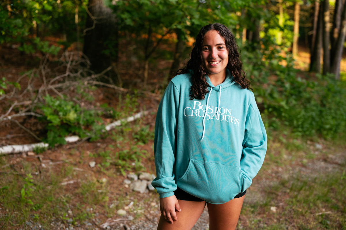 Misty Blue Hooded Sweatshirt – Boston Crusaders - Official Shop